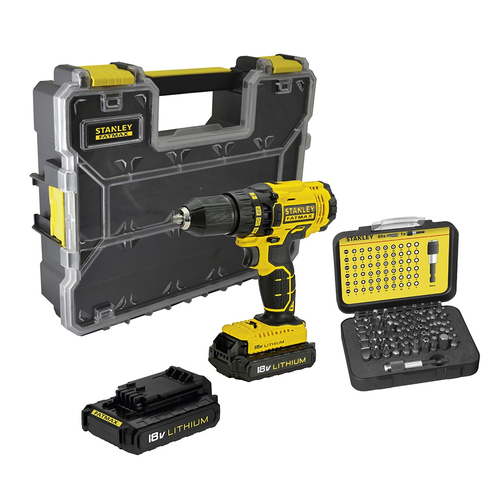 ΔΡΑΠΑΝΟΚΑΤΣΑΒΙΔΟ STANLEY 18V ΜΕ ΣΕΤ ΕΞΑΡΤΗΜΑΤΩΝ & ΤΑΜΠΑΚΙΕΡΑ FATMAX ...
