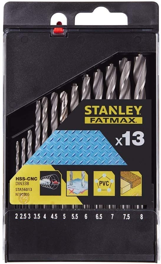 ΣΕΤ 13 ΤΕΜΑΧΙΩΝ ΤΡΥΠΑΝΙΑ ΜΕΤΑΛΛΟΥ HSS-CNC 2-8(.5mm) STANLEY FATMAX STA56013